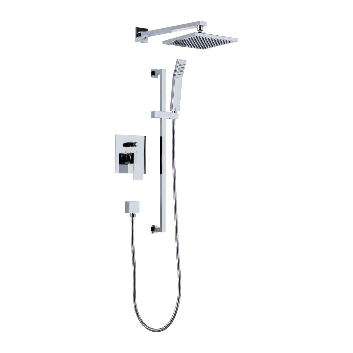Agua Canada VITO Square Shower Kit Rain Shower And Hand Shower — Rise