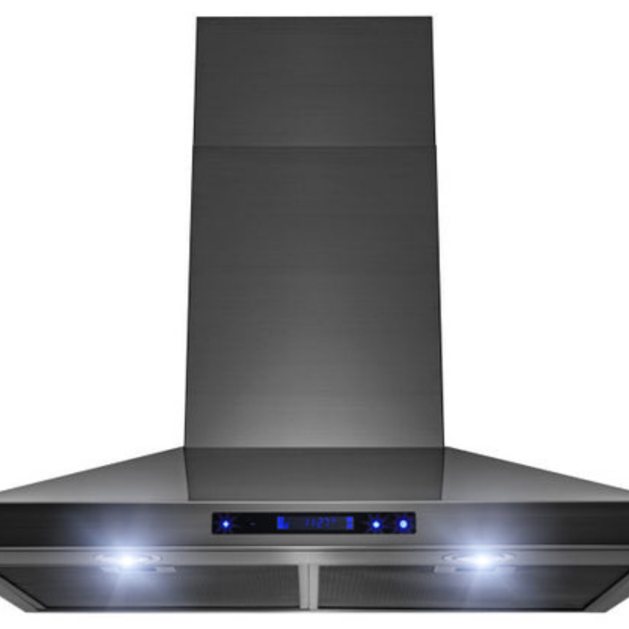 Agua Canada Wall Mounted Pyramid Range Hood W 500 CFM - Black Stainles ...
