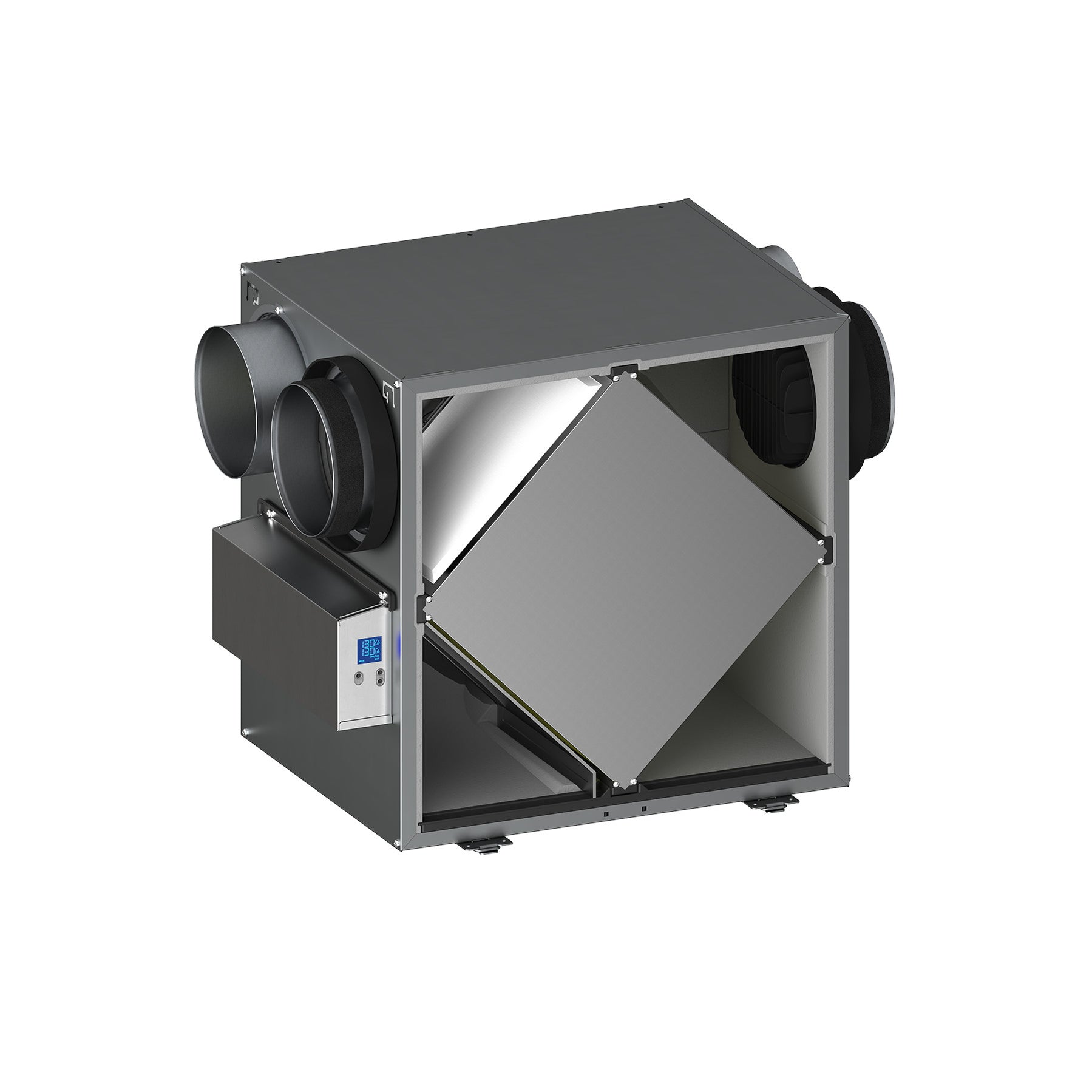 Broan AI Series V150H75NS 150 CFM 75% SRE Side Port HRV with Virtuo Te ...