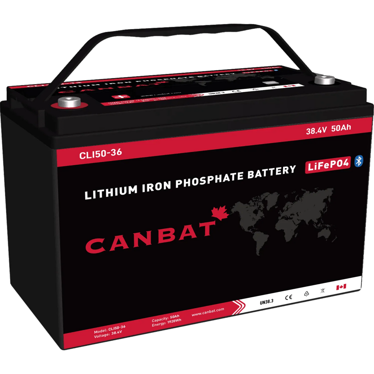 Canbat 36V 50Ah LiFePO4 Lithium Battery - CLI50-36 — Rise