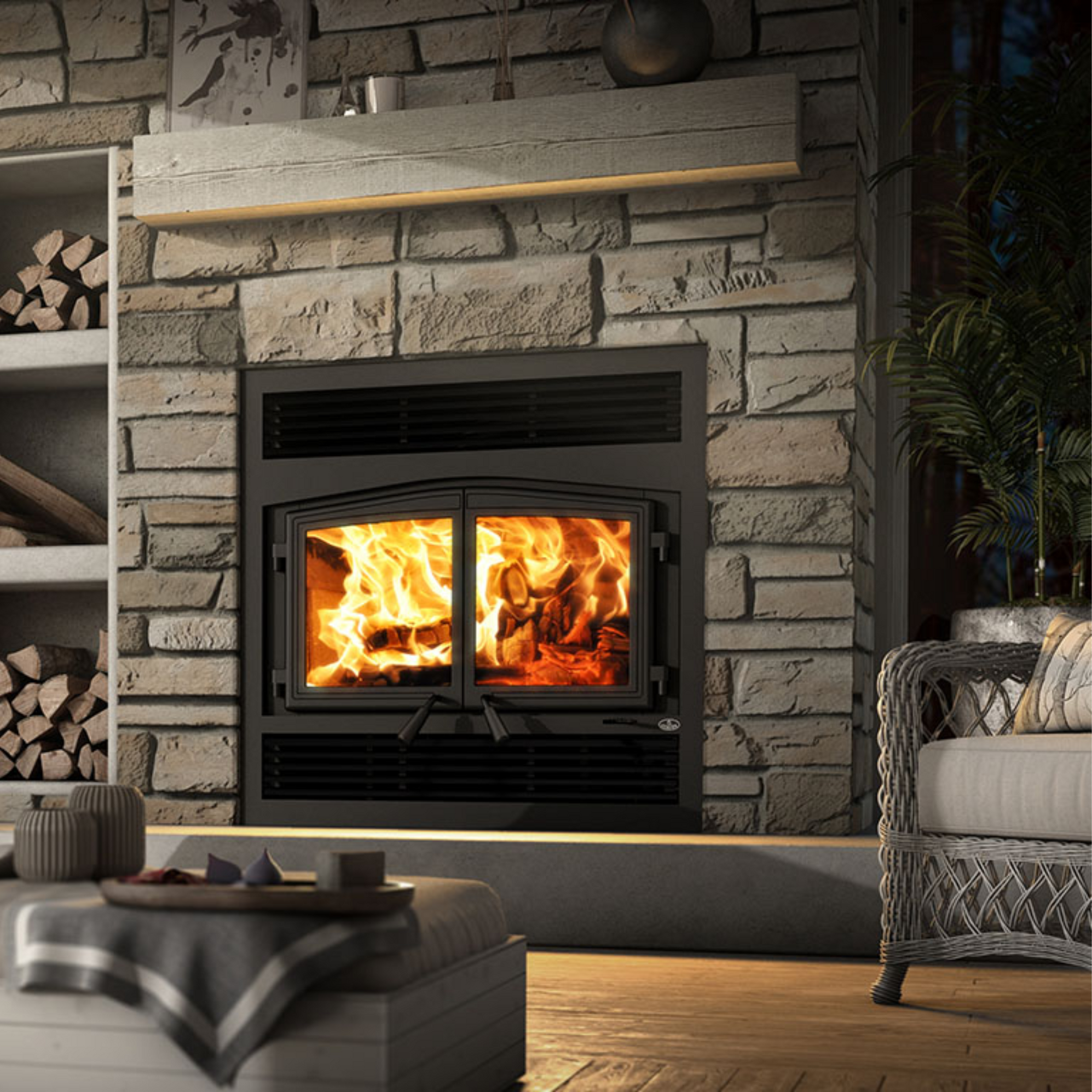 Osburn Stratford II High-Efficiency Wood Stove Bundle — Rise