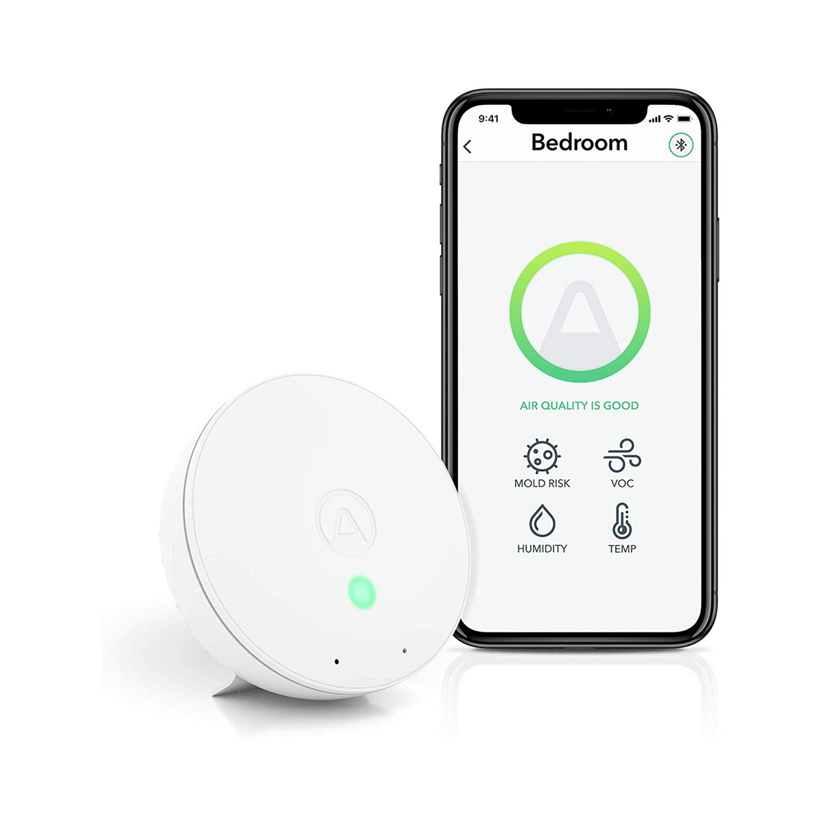Airthings Wave Mini - Smart Indoor Air Quality Monitor — Rise