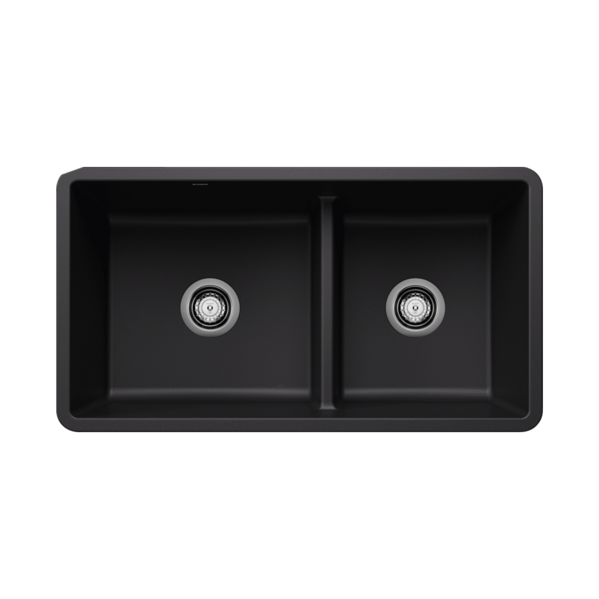 Blanco PRECIS U 1¾ Low Divide Double Bowl SILGRANIT Undermount Kitchen ...